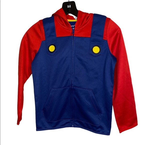 Nintendo | Jackets & Coats | New Nintendo Super Mario Hoodie Sz 7 Boy ...